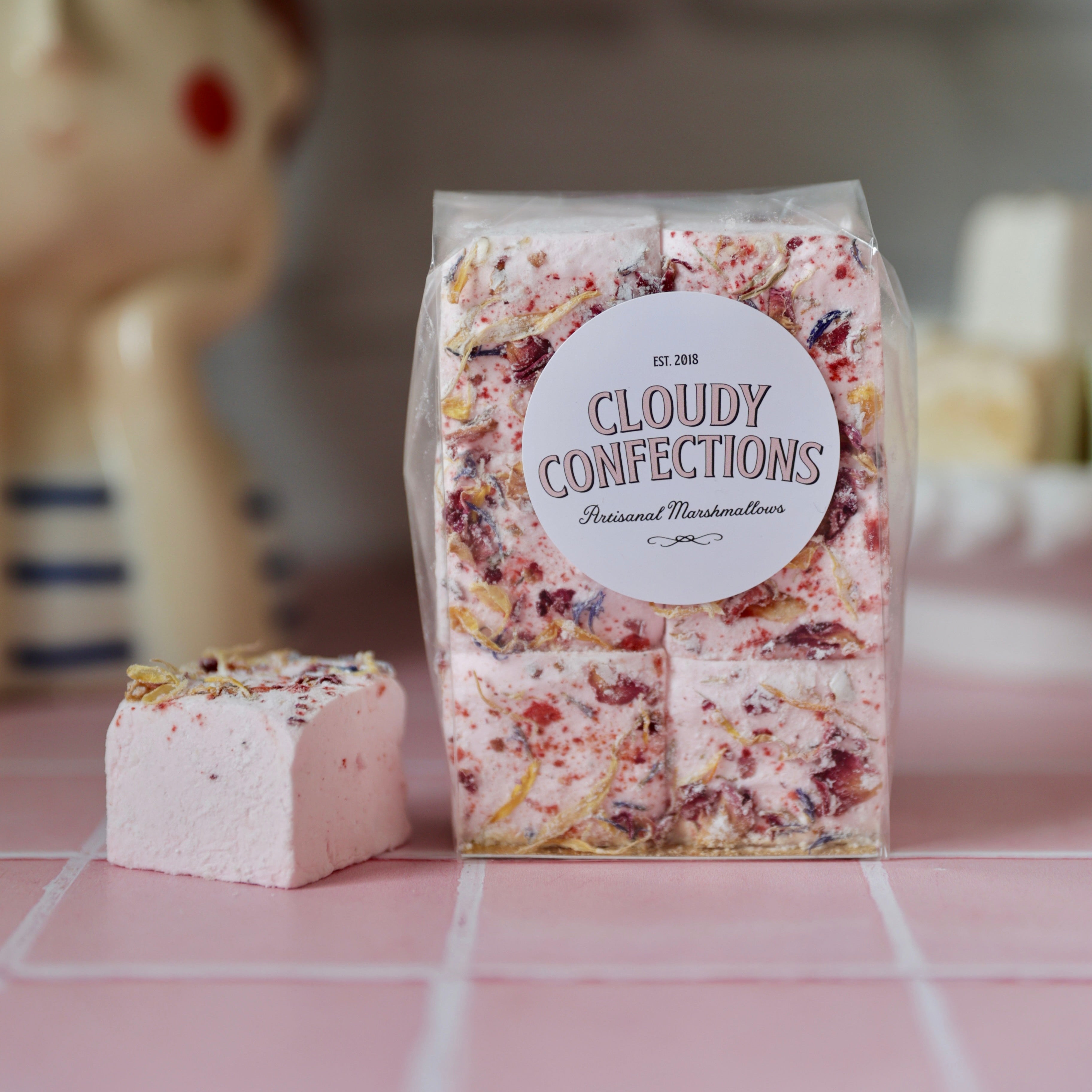 Strawberry Rose Marshmallows – Cloudy Confections